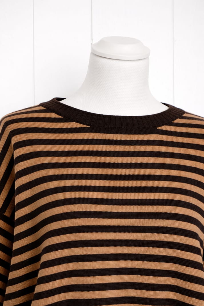 Pull a righe nocciola e cioccolato – Delia’s Boutique